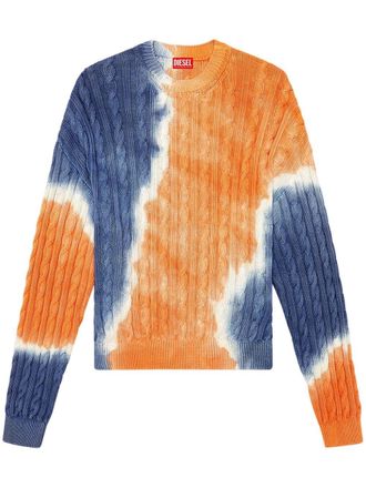 Diesel K-Janci Pullover mit Batikmuster - Orange