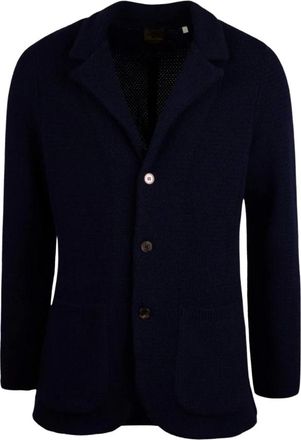 Stenstr&ouml;ms Homme, Vestes, Bleu, Taille: 2XL Blazer en laine textur&eacute;e tricot&eacute;e