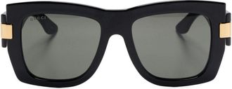 Gucci Sonnenbrille mit Oversized-Gestell - Schwarz