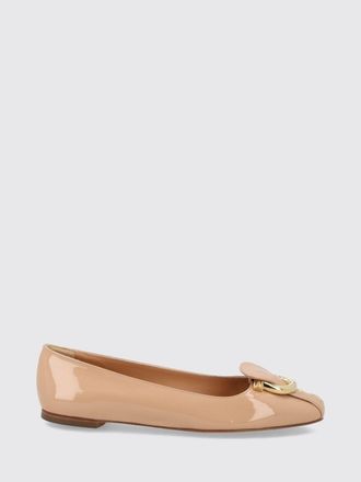 Ferragamo Ballerines en cuir verni avec plaque Gancini
