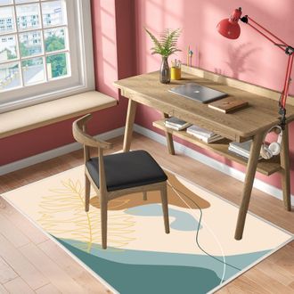 Generic Stuhlmatten,Schreibtischstuhlmatten rutschfeste Hartbodenschutzmatten Küchenteppich(Style1,120x120cm)