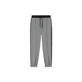 Twinset Femme, Pantalons, Noir, Taille: 40 FR Jogging Pied-de-poule