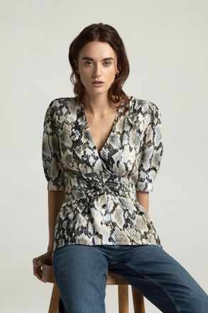 Lovjoi Damen vegan Blouse Lillmor Python