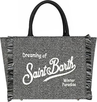 MC2 Saint Barth Femme, Sacs, Gris, Taille: ONE Size Borsa Colette Herringbone