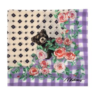 Moschino unisex, Accessoires, Multicolore, Taille: ONE Size Foulard en soie imprim&eacute;