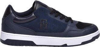 Tommy Hilfiger Basket Street Suede - Homme - Chaussures - Bleu - Taille: 46 EU