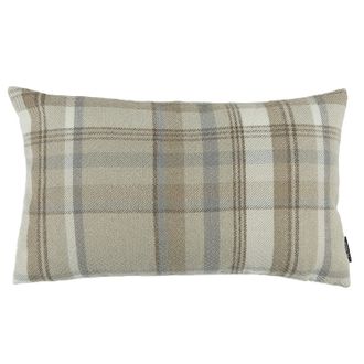 McAlister Textiles Heritage | Kissenbezug f&uuml;r Sofakissen in Beige Natur | 60 x 40 cm | gewobenes Tartan-Muster kariert | Deko Kissenh&uuml;lle Sofa, Bett, Couch pflegeleichte