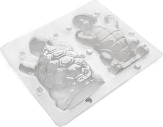 Ibili 796300 Schokoladenform 3D Schildkröte 15x10 cm, Kunststoff, transparent, 15 x 10 x 7 cm