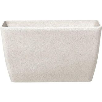 Beliani Cache-Pot Beige Effet Pierre en Polyr&eacute;sine 32 x 74 x 45 cm Pot de Fleurs Long et Haut au Design Moderne Id&eacute;al pour Ext&eacute;rieur et Int&eacute;rieur Beliani