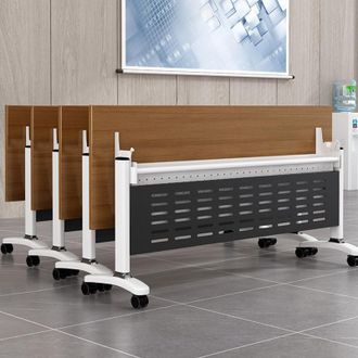 Generic Tragbarer Klapptisch, klappbarer Konferenztisch, mobiler Klapptisch f&uuml;r Schulungs- und Seminarr&auml;ume, modernes rechteckiges Design mit leisen Rollen, 4