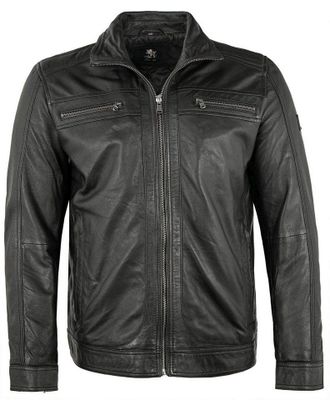 Otto Kern Lederjacke OK-105 Echtleder Herren Lederjacke Lammnappa schwarz