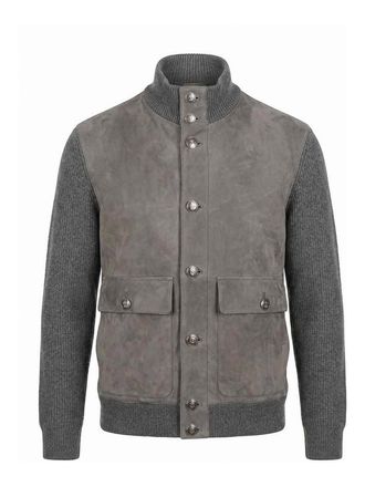 Brunello Cucinelli Blouson En Cuir - Beige