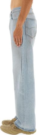Balenciaga Deconstructed Cotton Jeans - Blue