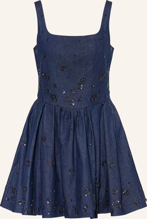 Maje Jeanskleid Mit Pailletten blau