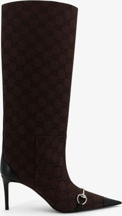Gucci Boots with iconic GG canvas Horsebit - GUCCI - gender_Woman
