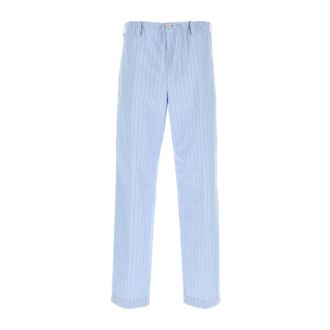 Dries Van Noten Homme, V&ecirc;tements de nuit et de d&eacute;tente, Bleu, Taille: L Pantalon de pyjama Penny en popeline brod&eacute;e