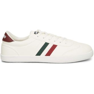 Lambretta Herren Lambretta Vulkan Schn&uuml;rschuhe Low Top Court Sneaker in Wei&szlig;