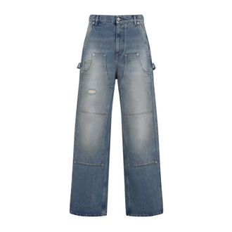 Moschino High-Waist Wide-Leg Jeans aus Baumwolle - - Jeans - Damen - Blau - XS
