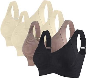 Generic Anneau fin sans dentelle, sous-v&ecirc;tements confortables et respirants, grande boucle, soutien-gorge f&eacute;minin, gilet profond, bralette, soutien-gorge sans