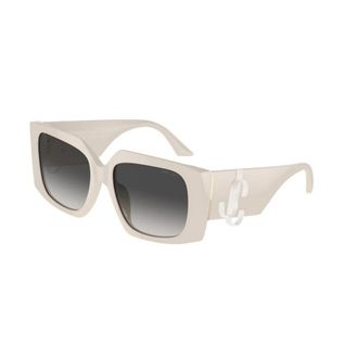 Jimmy Choo London Chice Sonnenbrille mit grau verlaufenden Gl&auml;sern - - Accessories - unisex - Wei&szlig; - 55 MM