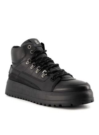 Bogner Herren Schn&uuml;rboots schwarz Glattleder