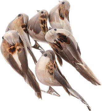 Aboofan 6St k&uuml;nstlicher Vogel b&uuml;rodeko b&uuml;ro dekoration k&uuml;nstlicher Paradiesvogel Simulationsvogel Modelle Christbaumschmuck Emulationsv&ouml;gel Dekore garten deko