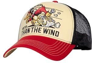 King Kerosin Casquette trucker pour homme au look rétro des années 50 - Patch avant brodé, filet en maille, visière incurvée - Casquette réglable au design Oldscho