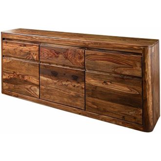 Massivmoebel24 Sideboard Sheesham 185x40x80 walnuss gewachst toronto 201
