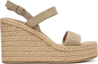 Calvin Klein Espadrilles Calvin Klein Wedge Espad 70 Webbing Lth HW0HW02901 Beige