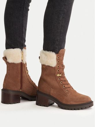Tommy Hilfiger Schn&uuml;rschuhe Th Shearling Lace Up Boot FW0FW08999 Braun