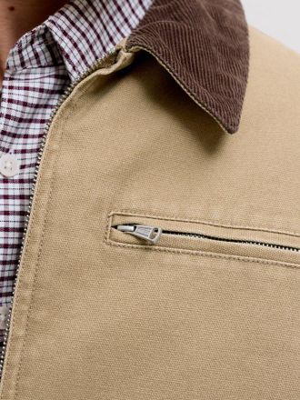 Jack & Jones Outdoorjacke JORCHAMBERI WORKER JACKET SN Baumwolle