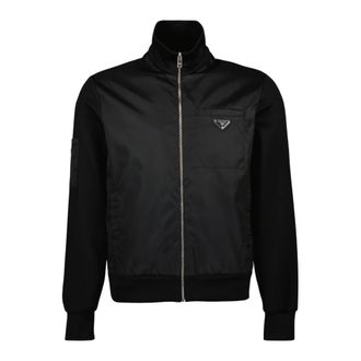 Prada Re-Nylon Jacke - - Sweatshirts & Hoodies - Herren - Schwarzk - L