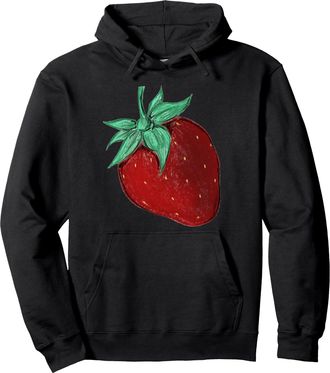 Fruit Of The Loom Erdbeere - Illustration Pullover Hoodie