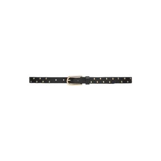 Depeche Eleganter Schwarzer Lederg&uuml;rtel mit Femininen Nieten - - Accessories - Damen - Schwarzk - 95 CM
