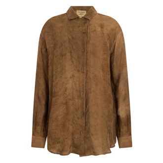 Uma Wang Paisley Print Shirt - - Blouses & Shirts - Damen - Braun - M