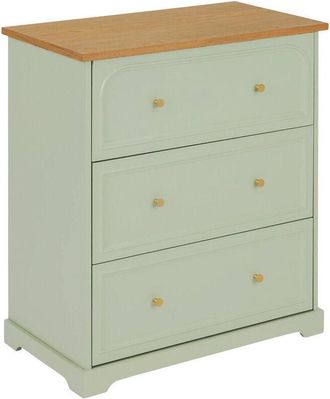 Atmosphera Atmosphera - Commode Moh&eacute;a vert c&eacute;ladon 3 tiroirs cr&eacute;ateur dint&eacute;rieur