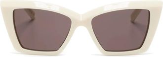 Saint Laurent Eyewear lunettes de soleil &agrave; monture papillon - Blanc