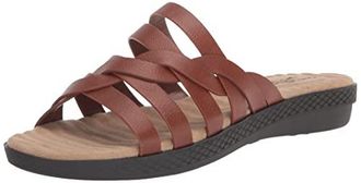 Easy Street Womens Sheri Slide Sandal, Cognac, 7 Narrow
