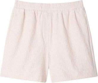 Paul Smith Femme, Shorts, Beige, Taille: 36 FR Striped Seersucker Shorts