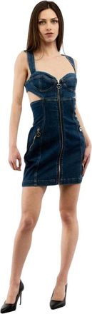 Moschino Femme, Robes, Bleu, Taille: 38 FR Daring Cotton Blend Dress