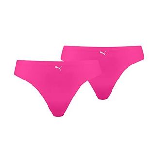Puma String sans Couture Thong Panties, Rose Fluorescent, XS Femme
