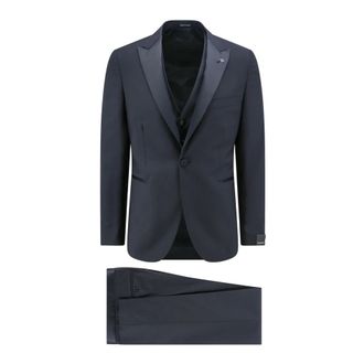 Tagliatore Homme, Costumes, Bleu, Taille: 2XL Smoking en Laine Vierge avec Gilet
