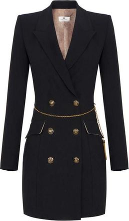 Elisabetta Franchi Damen, Kleider, Schwarzk, XSGr&ouml;&szlig;e