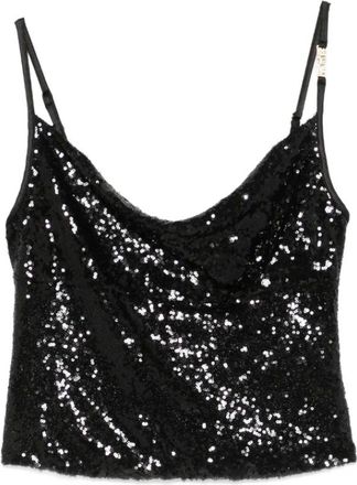 Versace Jeans Couture Femme, Tops, Noir, Taille: 40 FR Sequin Top
