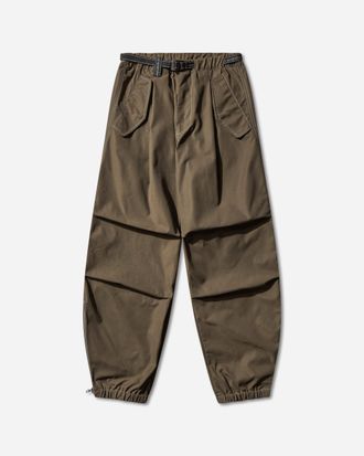 And Wander Men s High Count Cloth Side Zip Hem Pants Light Khaki