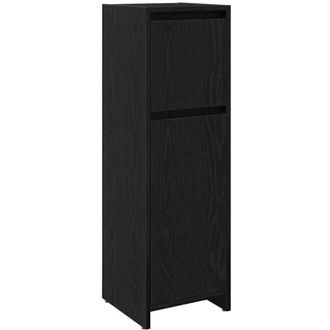 vidaXL Vidaxl - Meuble de Salle de Bain avec tiroir Ch&ecirc;ne noir 30 x 30 x 95 cm