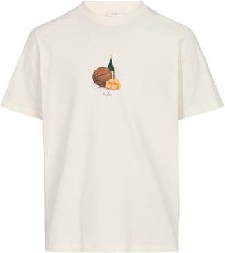 Les Deux T-shirt droit imprim&eacute; en coton
