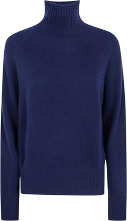 Seventy Pull en maille &agrave; col roul&eacute; en cachemire - Femme - Pulls - Bleu - Taille: 36 FR