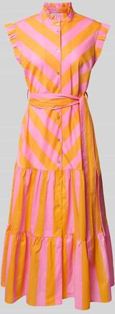 Christian Berg Midikleid mit R&uuml;schenbesatz