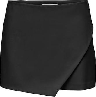 Only Femme Onlmist-Yasmine MW Wrap Skorts TLR Jupe Pantalon, Noir, 36 EU